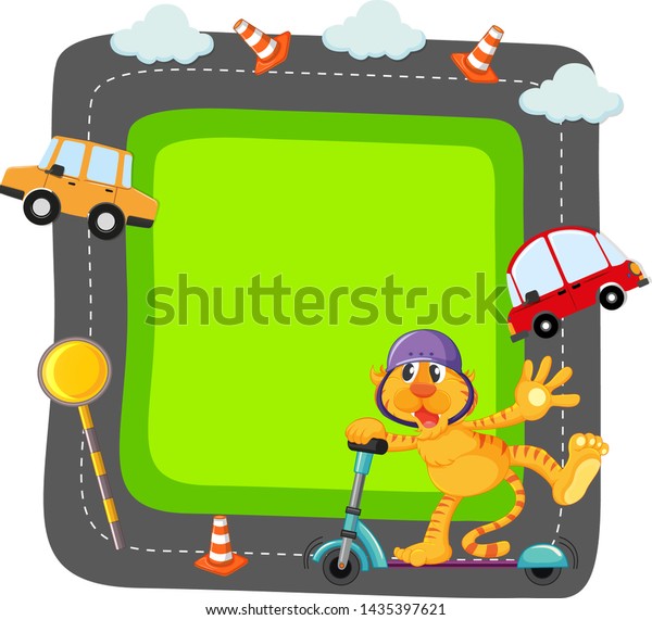 Tiger On Note Template Illustration Stock Vector (Royalty Free ...