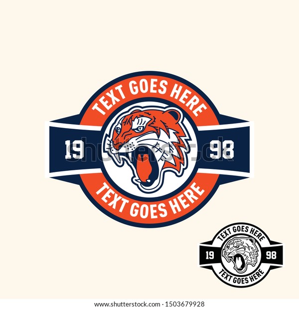 Tiger Retro Vintage Patch Badge Style Stock Vector (Royalty Free ...