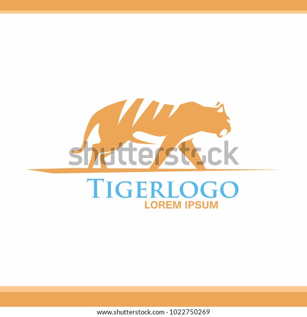 Tiger Simple Logo Tamplate Stock Vector (Royalty Free) 1022750269 ...