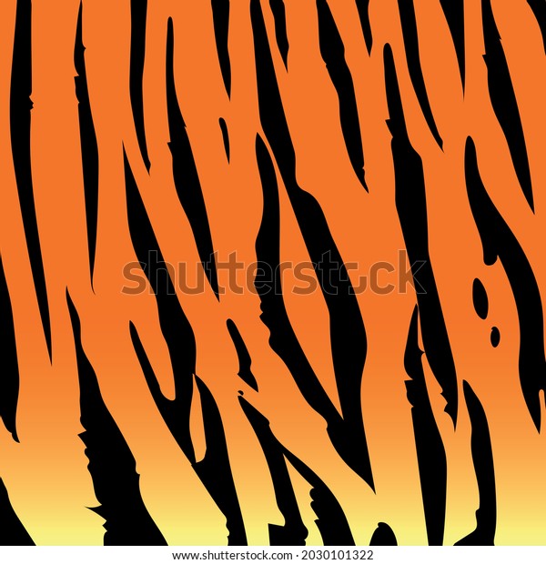 Tiger Skin Tiger Stripes Background Pattern Stock Vector (Royalty Free ...
