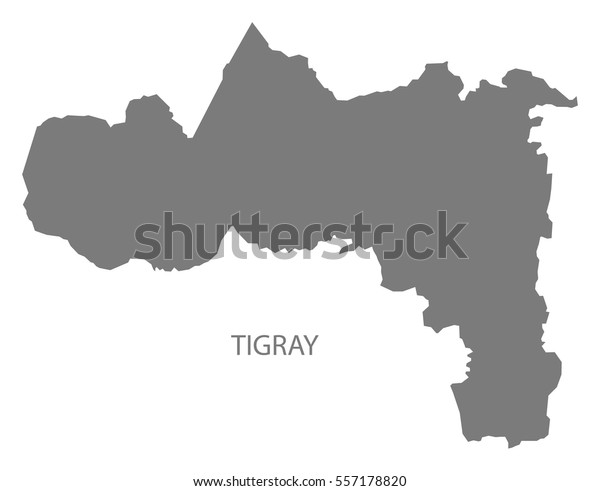 Tigray Ethiopia Map Grey Stock Vector (Royalty Free) 557178820