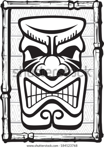 Tiki Illustrated Tiki Layered Vector File Stock Vector (Royalty Free ...