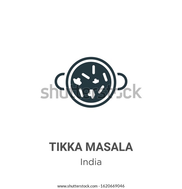 Tikka Masala Glyph Icon Vector On Stock Vector (Royalty Free) 1620669046