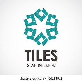 Tiles Star Interior Logo Design Vector: เวกเตอร์สต็อก (ปลอดค่าลิขสิทธิ์ ...