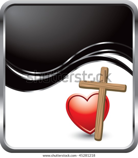 cruz inclinada y fondo de onda: vector de stock (libre de regalías ...