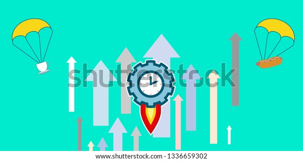 Time Activities Hard Work Concept Illustration Stock Vector (Royalty ...