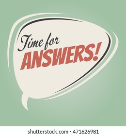 Time Answers Retro Speech Balloon Stock Vector (Royalty Free) 471626981 ...