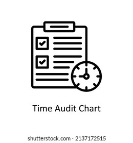Time Audit Chart Vector Outline Icons Stock Vector (Royalty Free ...