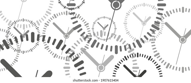 Floating Clocks on Transparent Background Symbolizing Time Essence ...