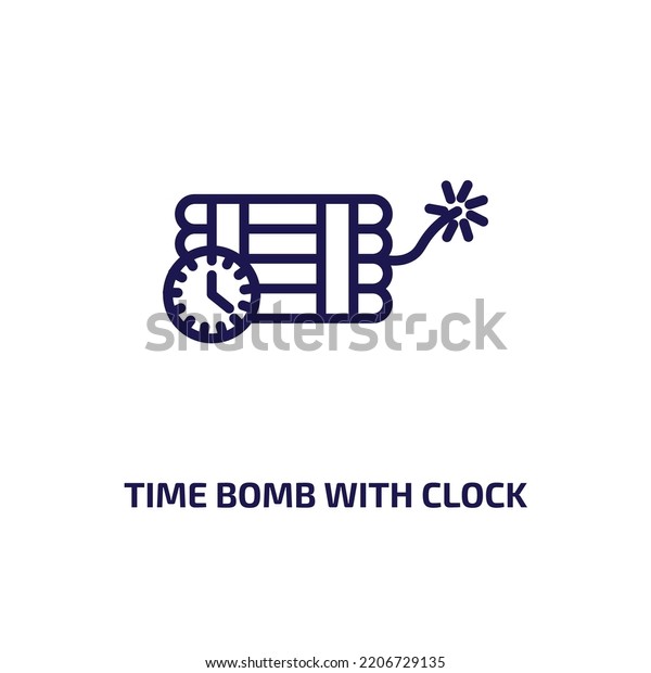Time Bomb Clock Icon Army War Stock Vector (Royalty Free) 2206729135 ...