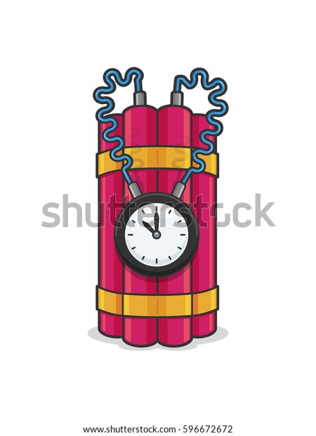 Time Bomb Dynamite Sticks Clock Vector Stock Vector (Royalty Free ...