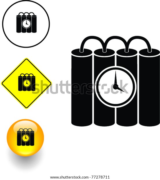 Time Bomb Symbol Sign Button Stock Vector (Royalty Free) 77278711