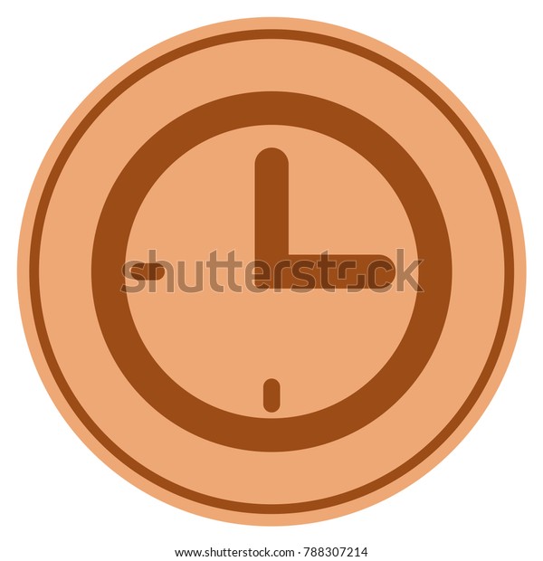 Time Bronze Coin Icon Vector Style Stock Vector (Royalty Free ...
