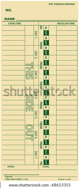 140 Payroll Time Cards Vectors Images, Stock Photos & Vectors ...