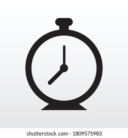 Time Clock Icon Black Isolated On Stock Vector (Royalty Free ...