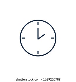 Time Clock Line Iconvector Illustration Stock Vector (Royalty Free ...