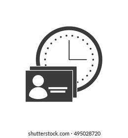 Time Clock Social Media Icon Vector Stock Vector (Royalty Free ...