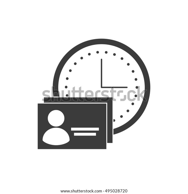 Time Clock Social Media Icon Vector Stock Vector (Royalty Free ...