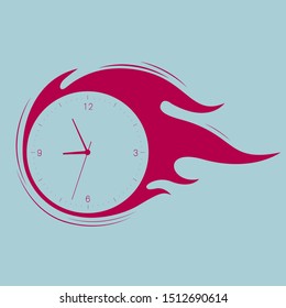 Time Concept Design Isolated On Blue Stock Vector (Royalty Free) 1512690614