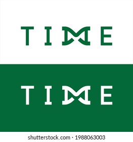 Time Conceptual Wordmark Logo Design Time Stock Vector (Royalty Free ...
