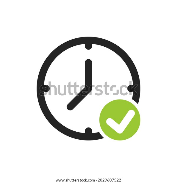 Time Correct Icon Clipart Image Isolated Stock Vector (Royalty Free ...