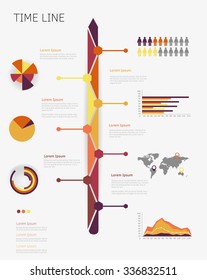 Time Curve Infographic Vector Illustration Symbols Stock Vector ...