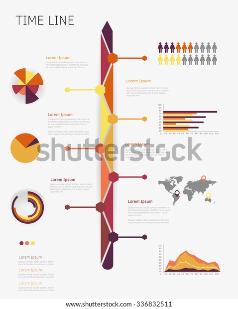 Time Curve Infographic Vector Illustration Symbols Stock Vector ...