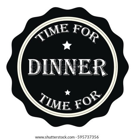 Time Dinner Stamp Sign Seal Logo 스톡 벡터(사용료 없음) 595737356 - Shutterstock
