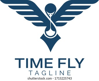 Time Fly Logo Wings Stock Vector (Royalty Free) 1715225743 | Shutterstock