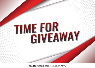 Time Giveaway Word Vector Illustration Red Stock Vector (Royalty Free ...