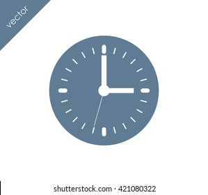 Clock Icon On Four Oclock Stock Vector (Royalty Free) 722493571