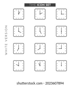 Time Icon White Color Vector Illustration Stock Vector (Royalty Free ...