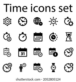 Time Icons Setwatchhour Vector Illustration Stock Vector (Royalty Free ...