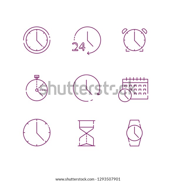 Time Illustration Icons Stock Vector (Royalty Free) 1293507901 ...