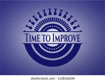 Time Improve Emblem Jean Texture Stock Vector (Royalty Free) 1128166334 ...