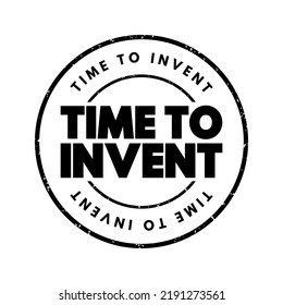 Time Invent Text Stamp Concept Background Stock Vector (Royalty Free ...