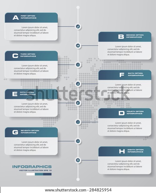Time Line Description 8 Steps Timeline Stock Vector (Royalty Free ...
