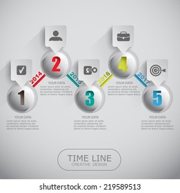 Time Line Infographics Design Stock Vector (Royalty Free) 219589513 ...