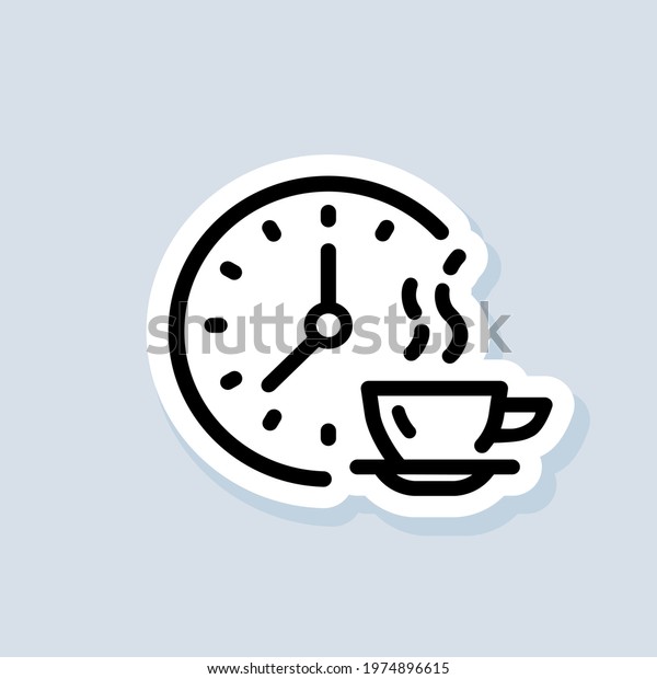 Time Lunch Sticker Logo Icon Vector Stock Vector (Royalty Free ...