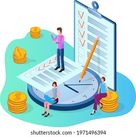 Time Management Time Control Concept Organizing Stock Vector (Royalty ...