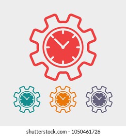 Overtime Extra Hours Work Icon Vector Stock Vector (Royalty Free ...