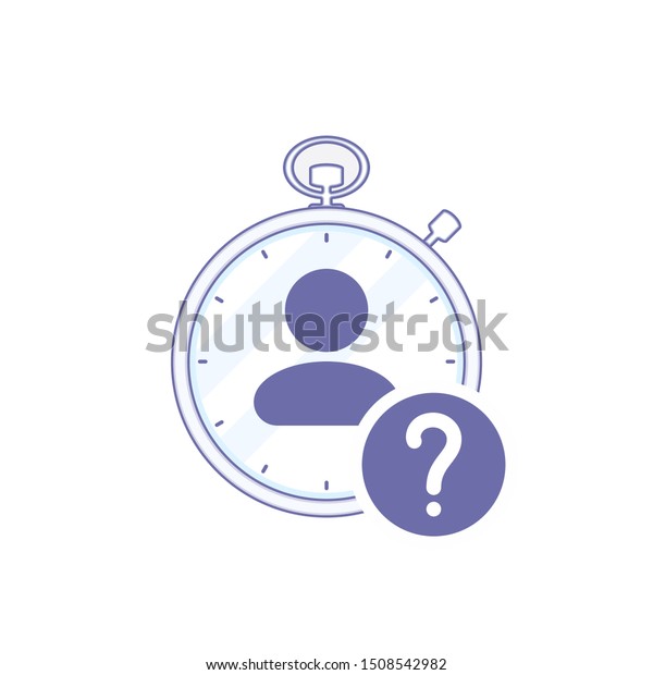 Time Management Icon Question Mark Help Stock Vector (Royalty Free ...