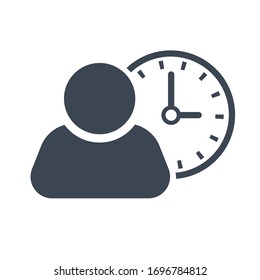 Employee Attendance Icon Job Ontime Vector Stock Vector (Royalty Free ...