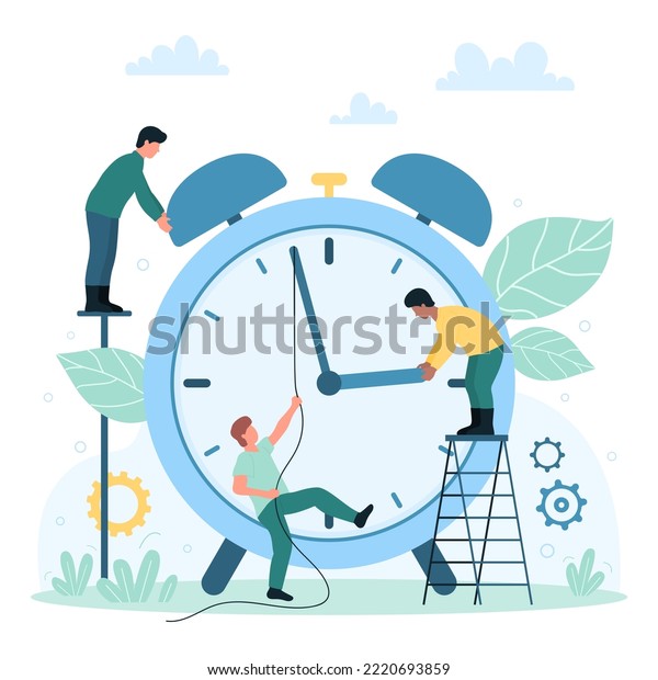 Time Management Procrastination Pressure Deadline Vector Stock Vector ...