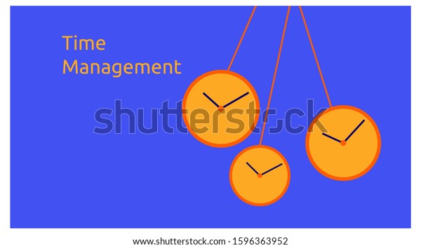 Time Management Theme Background Clock Blank Stock Vector (Royalty Free ...