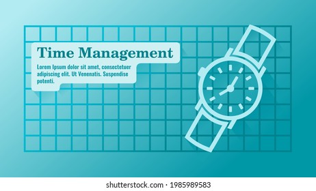 Time Management Watch Presentation Template Stock Vector (Royalty Free ...