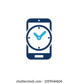 Time Mobile Phone Logo Icon Design Stock Vector (Royalty Free) 1059544604