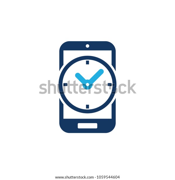 Time Mobile Phone Logo Icon Design Stock Vector (Royalty Free) 1059544604