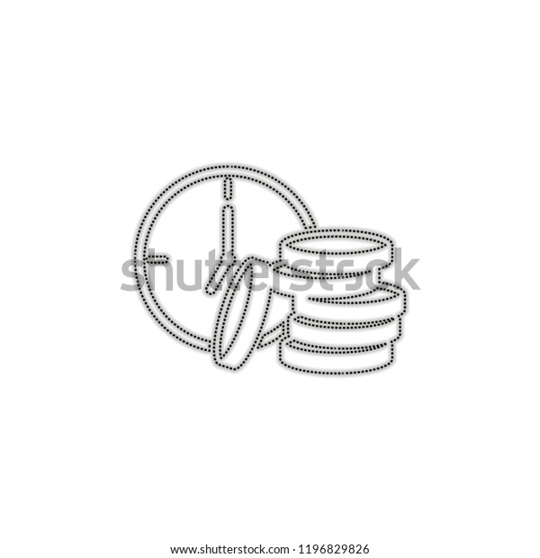 Time Money Clock Coin Stack Finance Stock Vector (Royalty Free ...