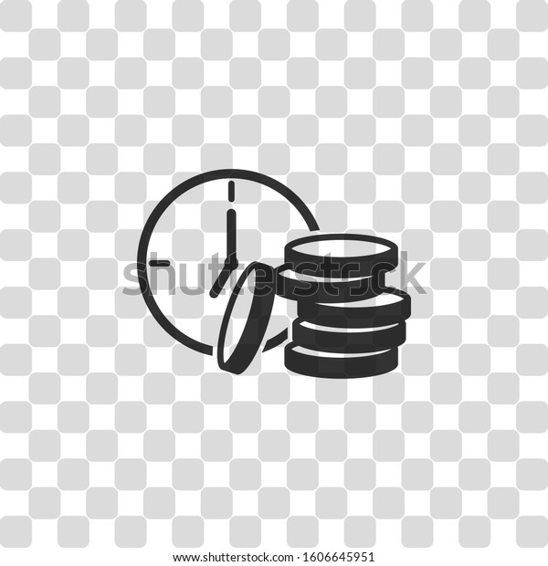 Time Money Clock Coin Stack Finance Stock Vector (Royalty Free ...